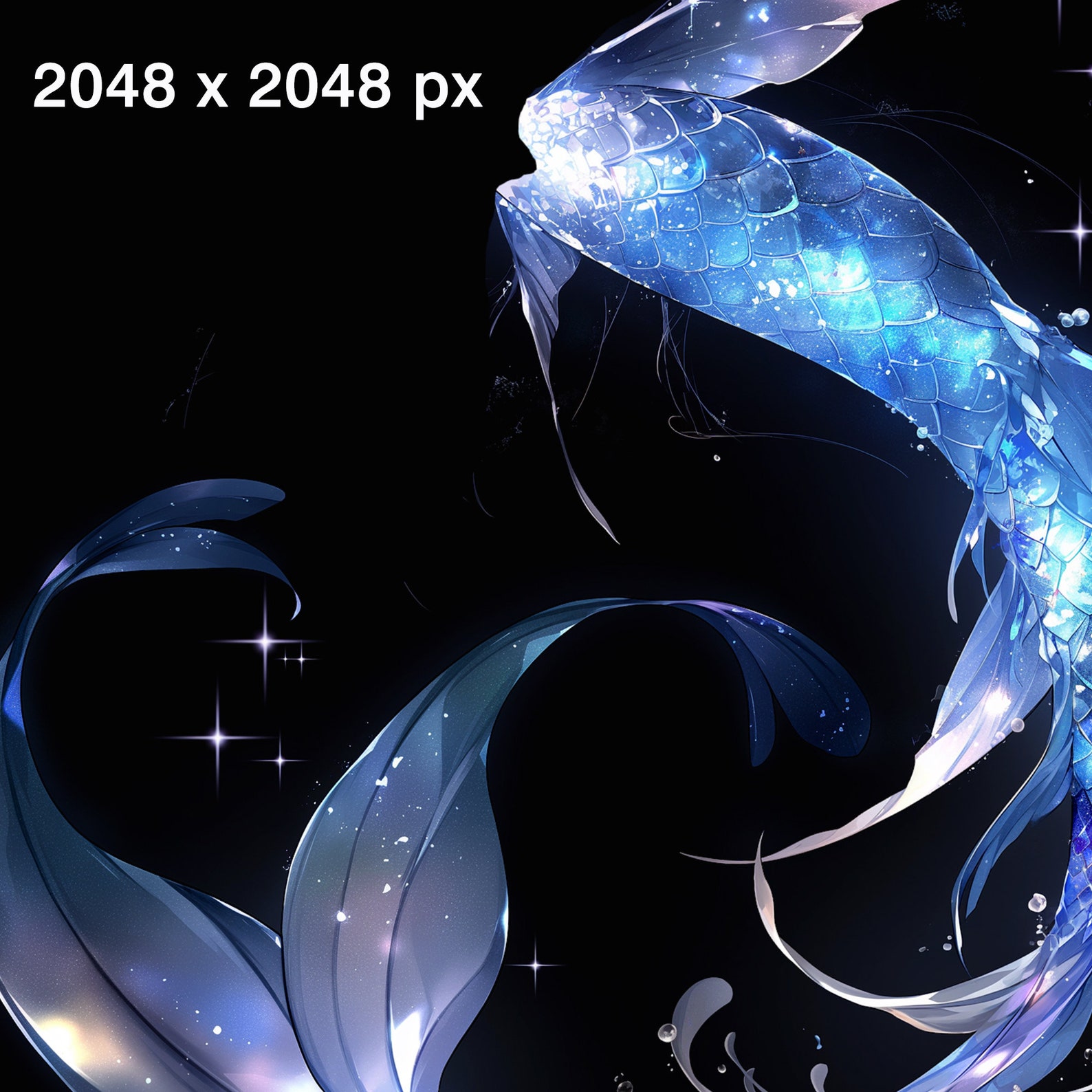 Gradient Glitter Abstract Mermaid Tail Png Design Overlay Bundle 16 ...