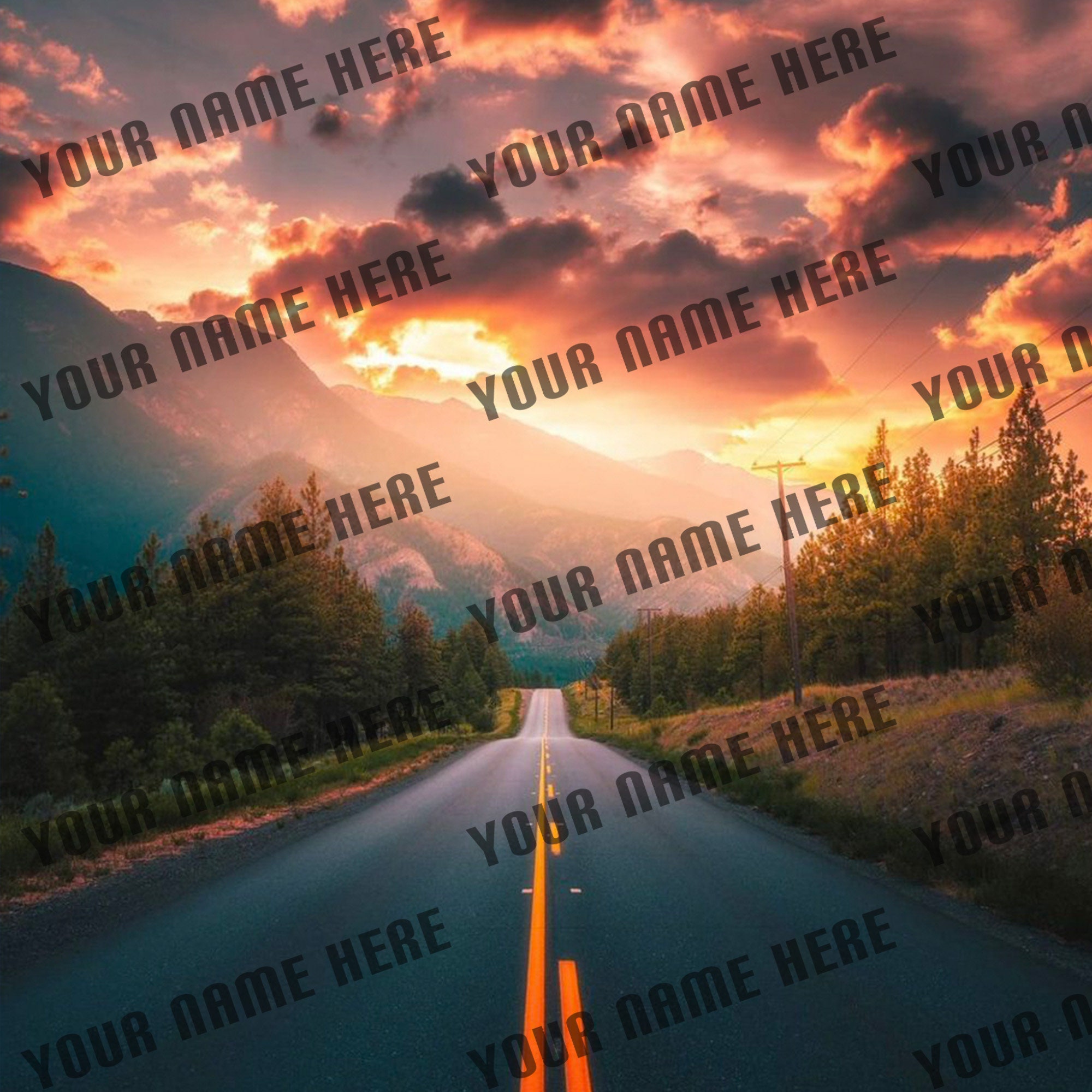 Customized Watermark Overlay PNG, / Personalized Watermark PNG, Company ...