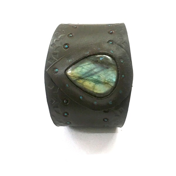 Labradorite Cuff Bracelet - Etsy