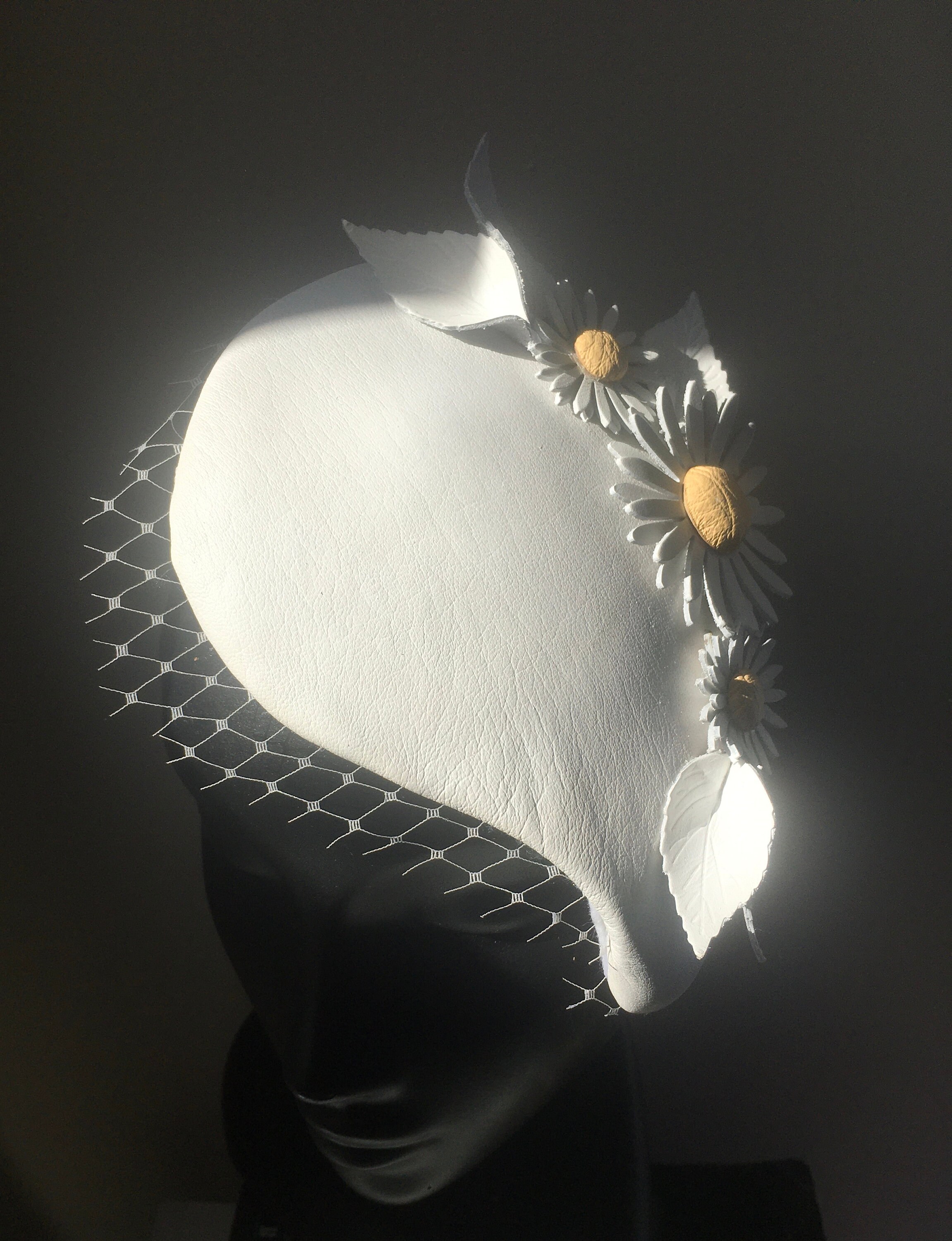 Vintage Inspired Daisy Fascinator,leather Daisy Fascinator,wedding ...