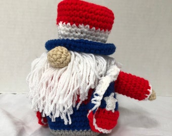 Crochet Uncle Sam Gnome Ornament, Pattern, Instant Download PDF ...