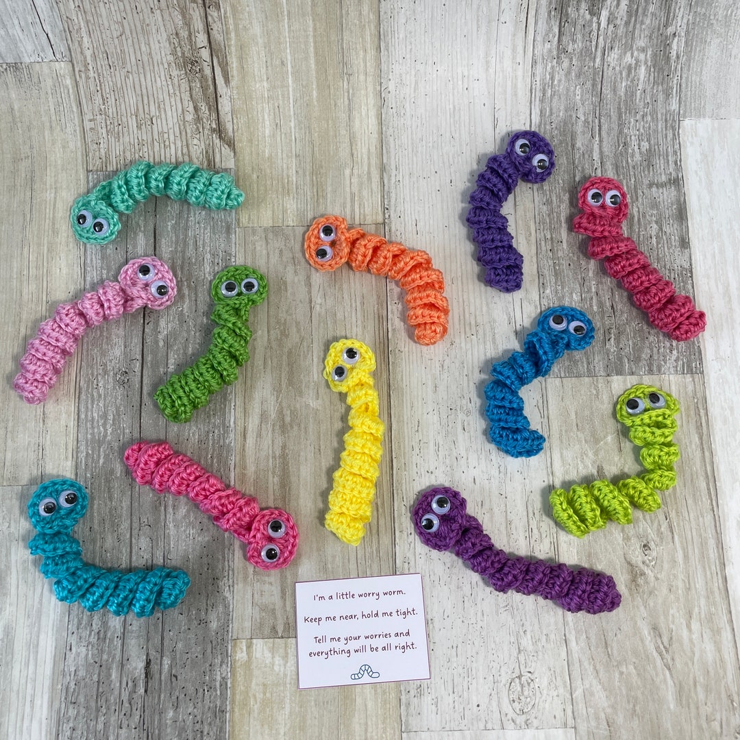 Worry Worm Anxiety Fidget, Set of 4 - Etsy