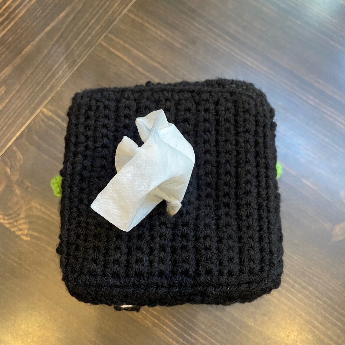 Crochet Frankenstein Tissue Box Cover, Handmade Halloween Bathroom ...