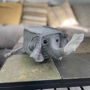 Elephanttissue Box Cover Crochet Tissue Box Cover Crochet - Etsy