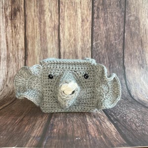 Handmade Elephant Tissue Box Cover, Cube Shaped Animal Cover, Safari ...