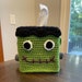 Crochet Frankenstein Tissue Box Cover, Handmade Halloween Bathroom ...
