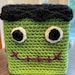 Crochet Frankenstein Tissue Box Cover, Handmade Halloween Bathroom ...