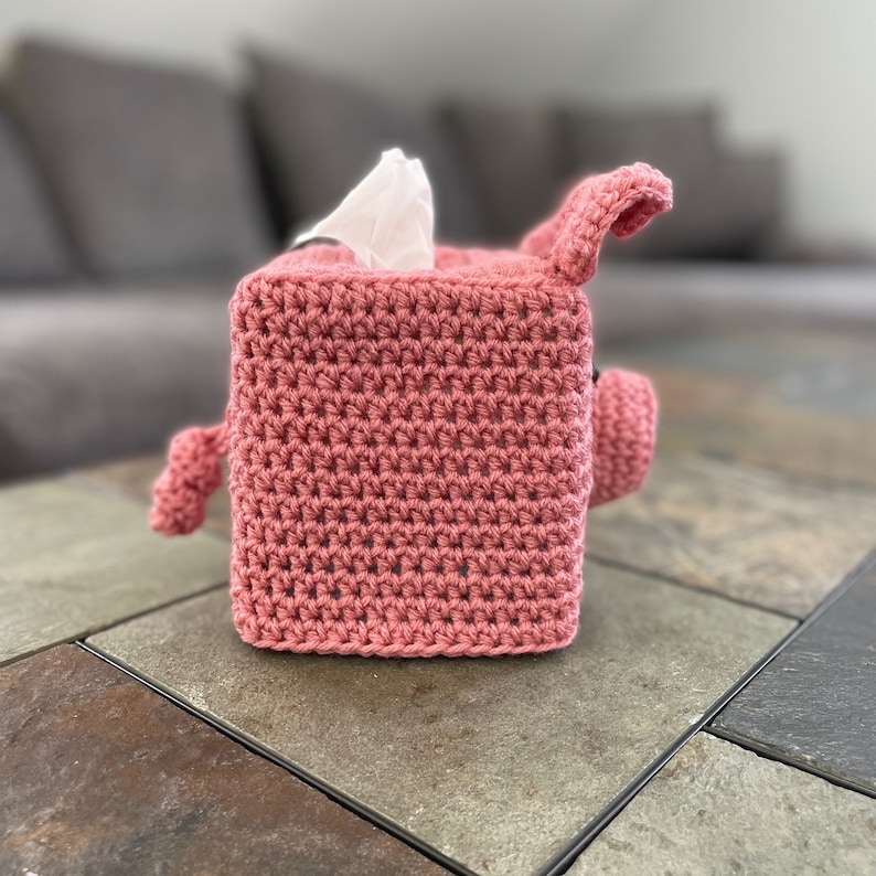 Pig Tissue Box Cover, Handmade Crochet Gift for Animal Lovers ...