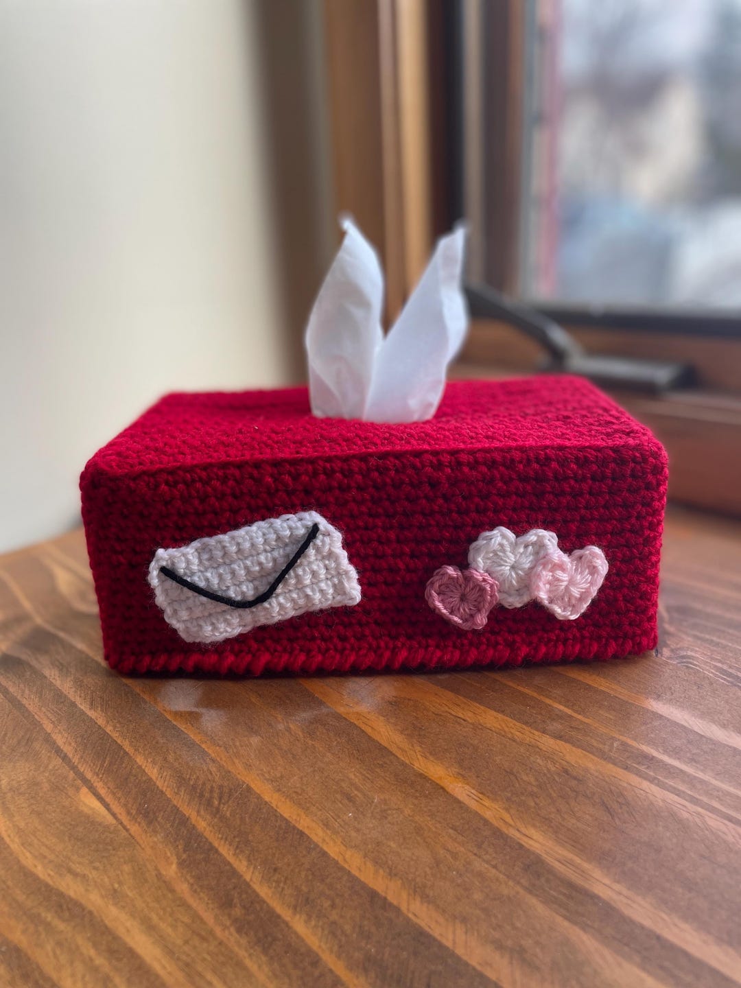 Valentine's Day Tissue Box Cover, Handmade Holiday Decor - Etsy