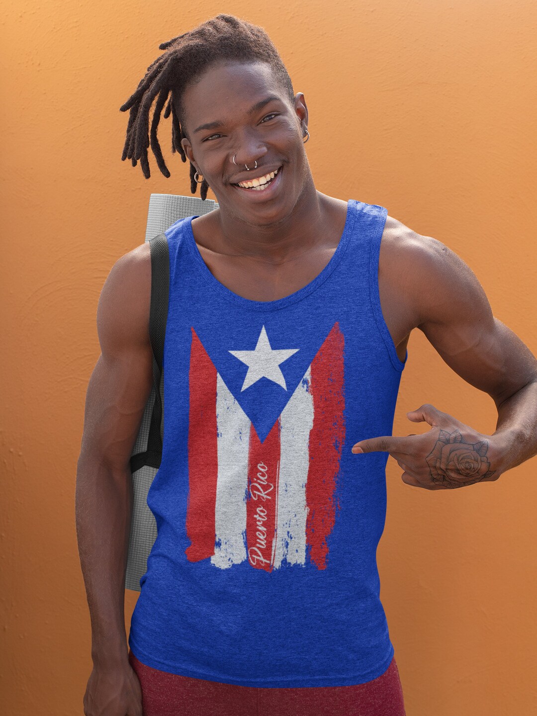 Unisex Tank Top Con Bandera De Puerto Rico Pintada, Puerto Rico Flag ...