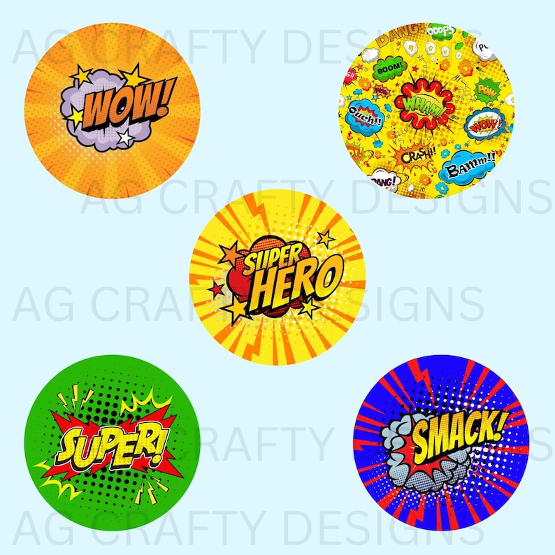 Comic Chat Bubble Coaster Stickers: 20 PNG Designs (digital Download ...