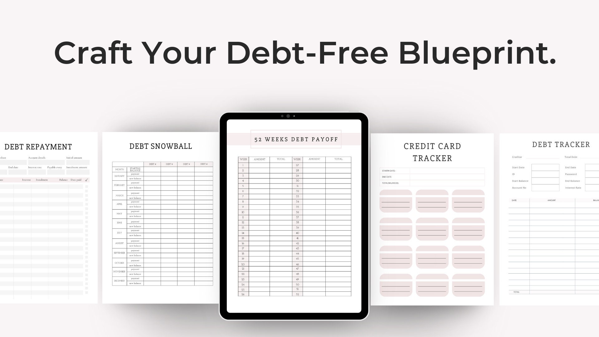 Debt Tracker Printable Debt Overview Debt Snowball Debt Payments Debt ...