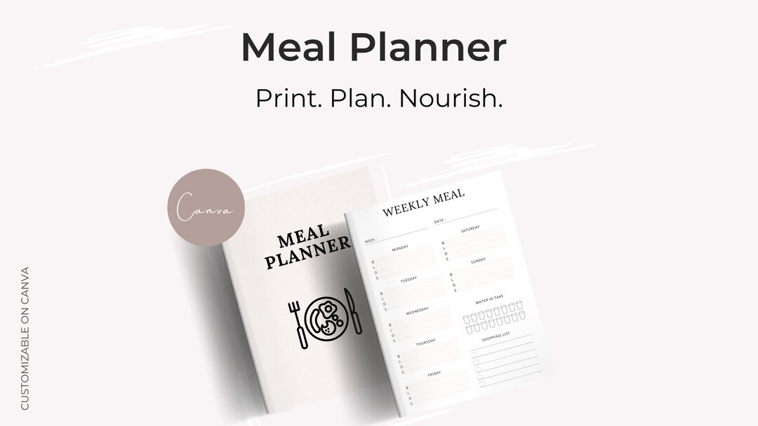 Meal Planner | Printable Templates | Grocery List, Cooking Challenge ...
