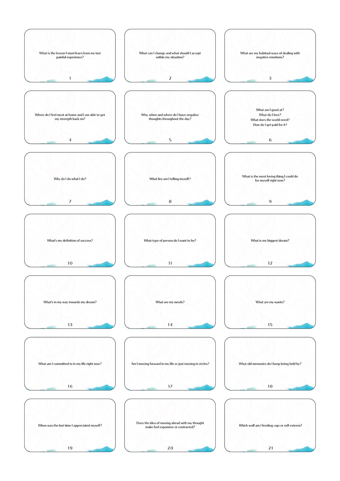 Therapy Cards Journal Prompts Self-discovery Journey Self-reflection ...