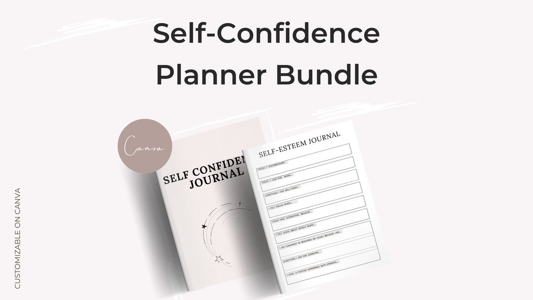 Self Confidence Planner | Self Esteem Workbook | Self-care Prompts ...