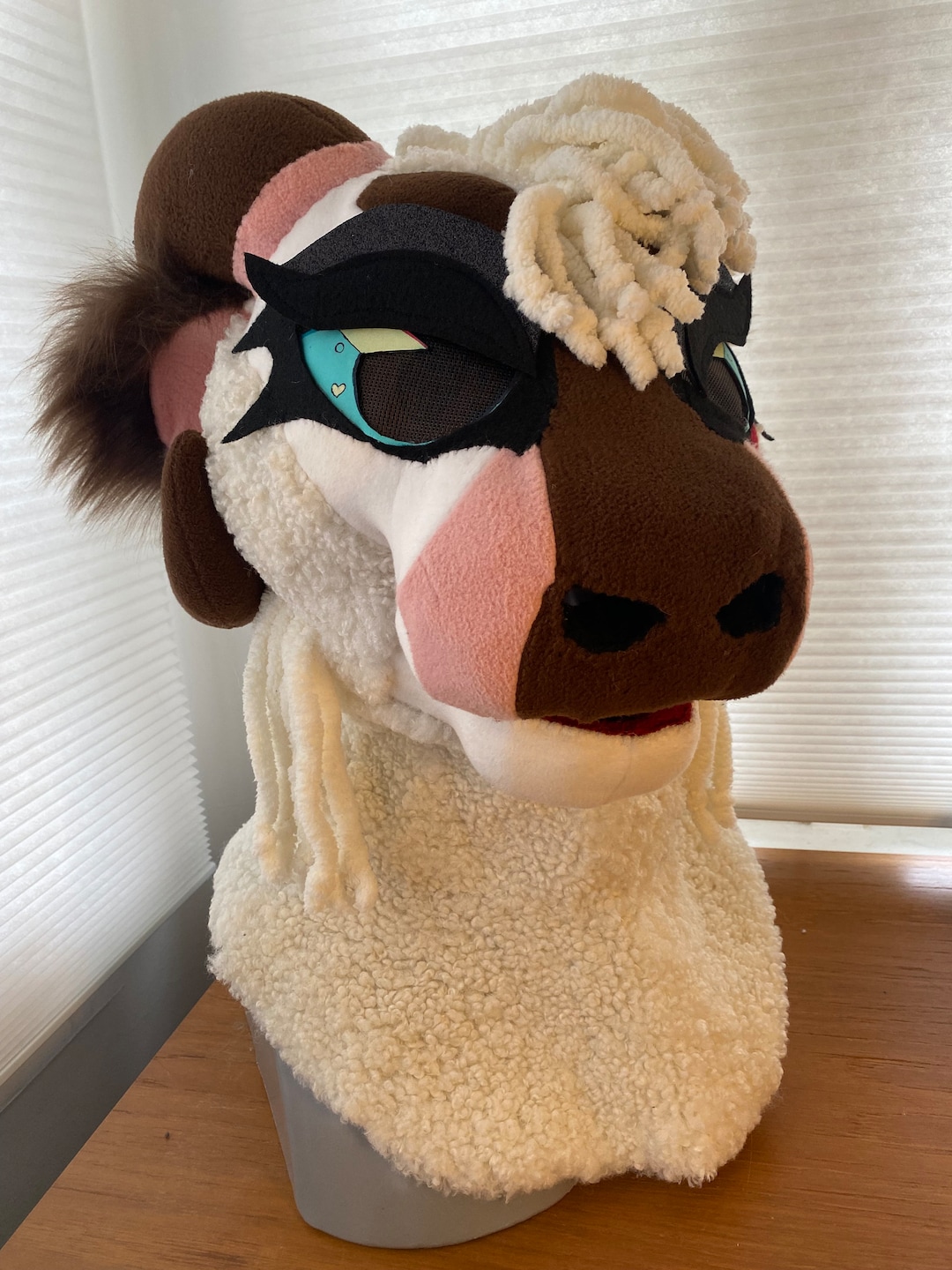 Sheep Fursuit Head Ram Partial Furry - Etsy Australia