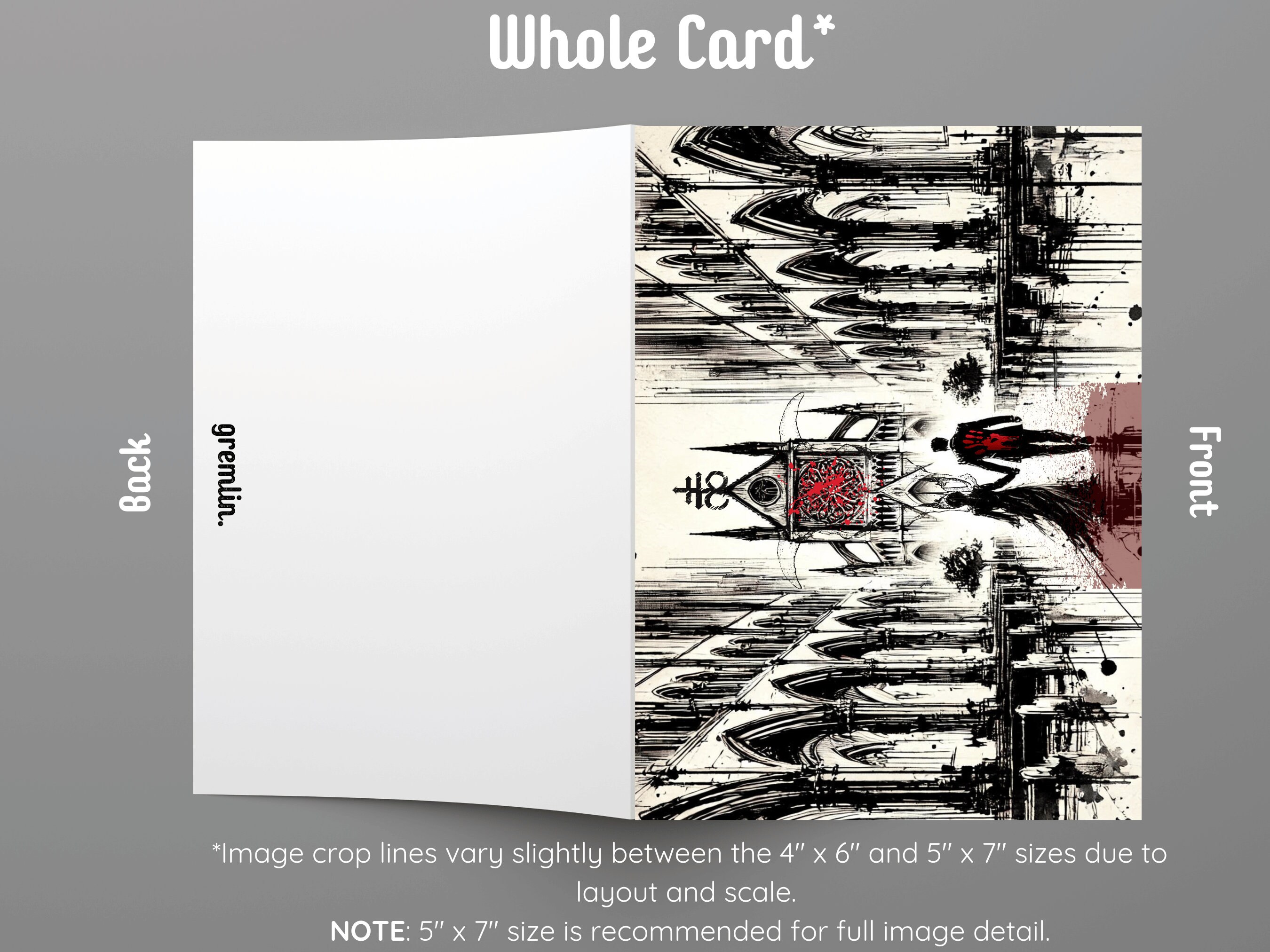 Satanic Church Wedding Printable Card | Evil Married Couple 4x6 & 5x7 ...