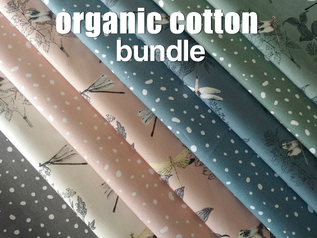 Organic Fabric FQ Bundle of 16 Cotton Poplin Print Fabrics FQ for Small ...