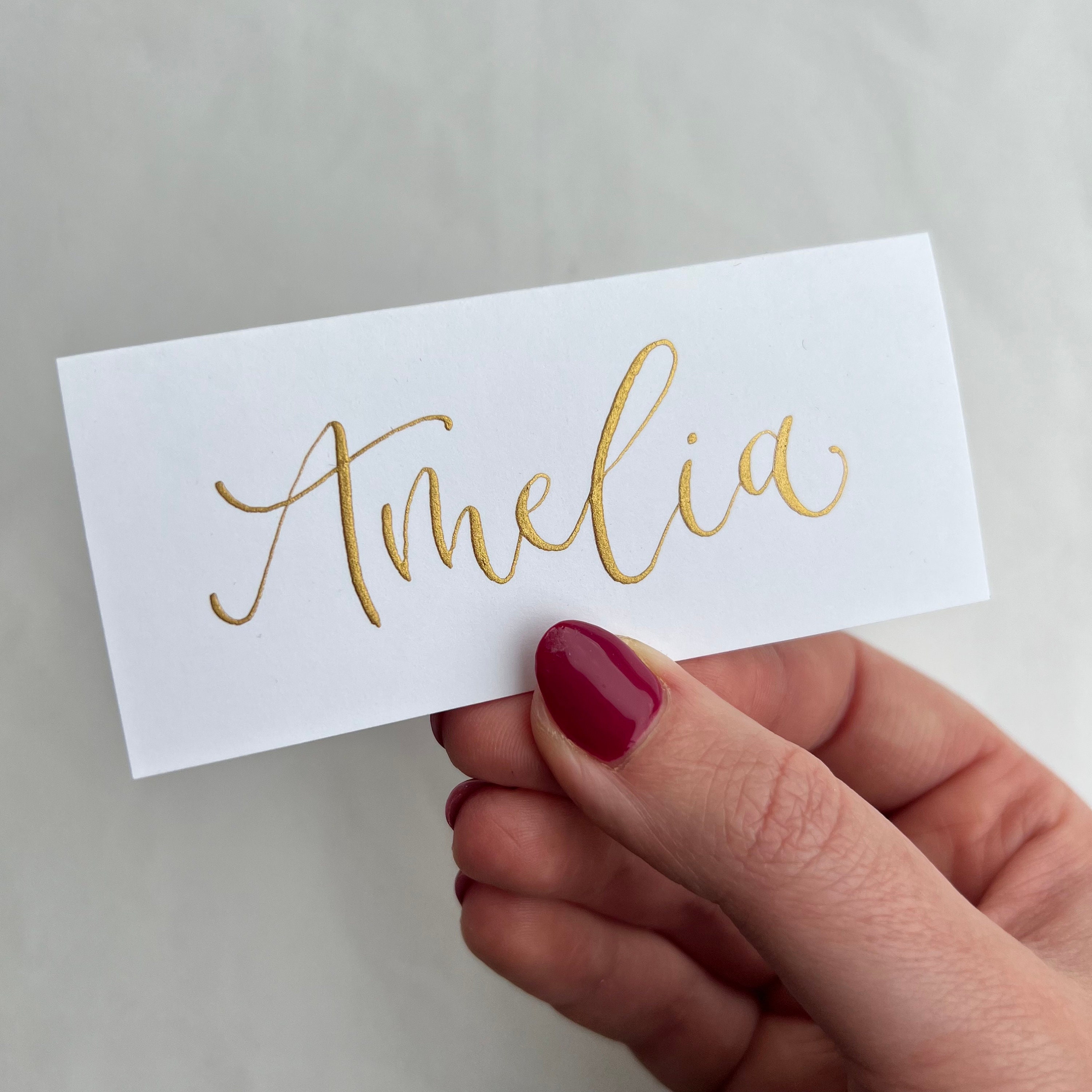 Wedding Place Cards / Handwritten White Place Cards / Wedding | Etsy UK