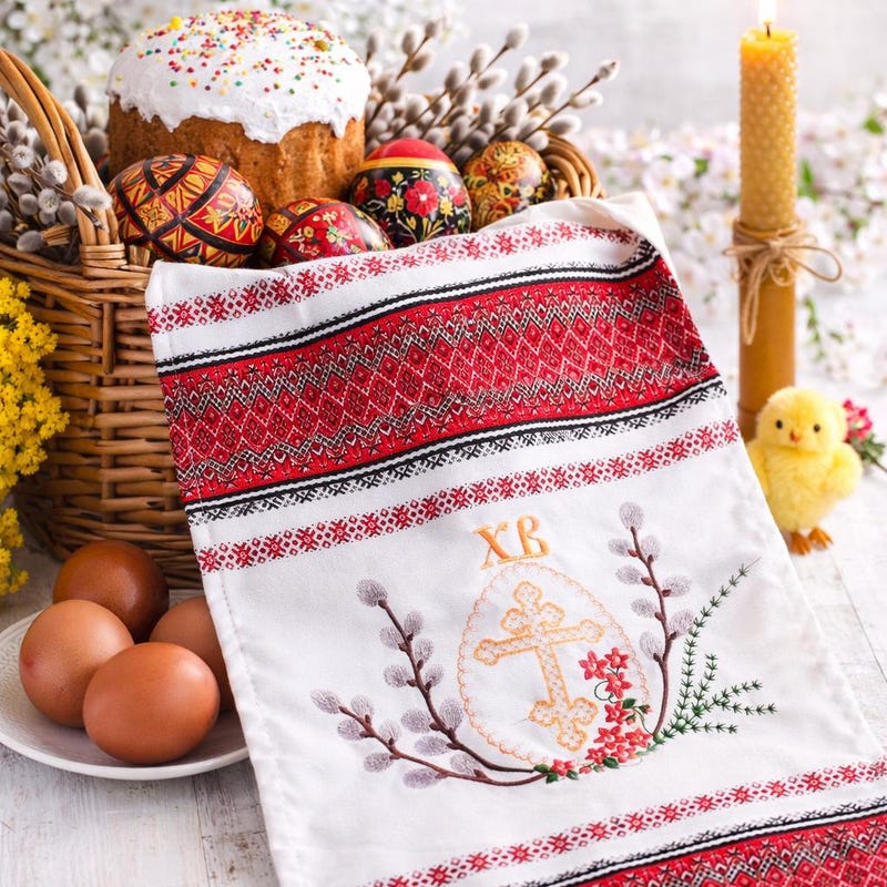 Easter Cover Towel Basket - Etsy