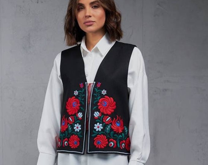 Antique Ukrainian Vest Traditional Ukrainian Costume - Vintage Blouse ...