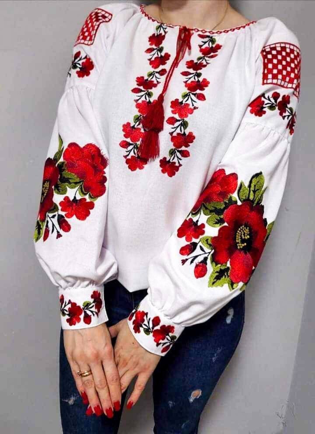 Ukraine Women Embroidery Blouse,vishivanka,poppy Women Blouse ...
