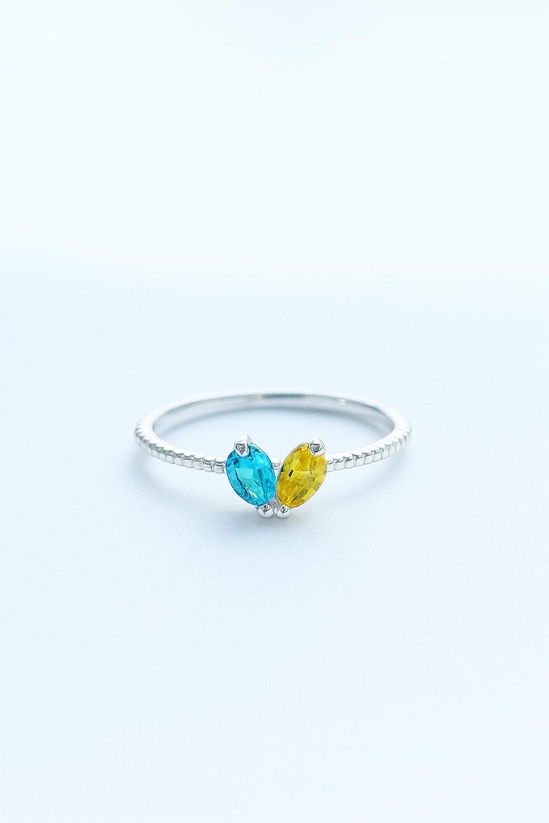 Ukraine Ring,ukraine Flag,blue and Yellow Ring,heart Jewelry,christmas ...