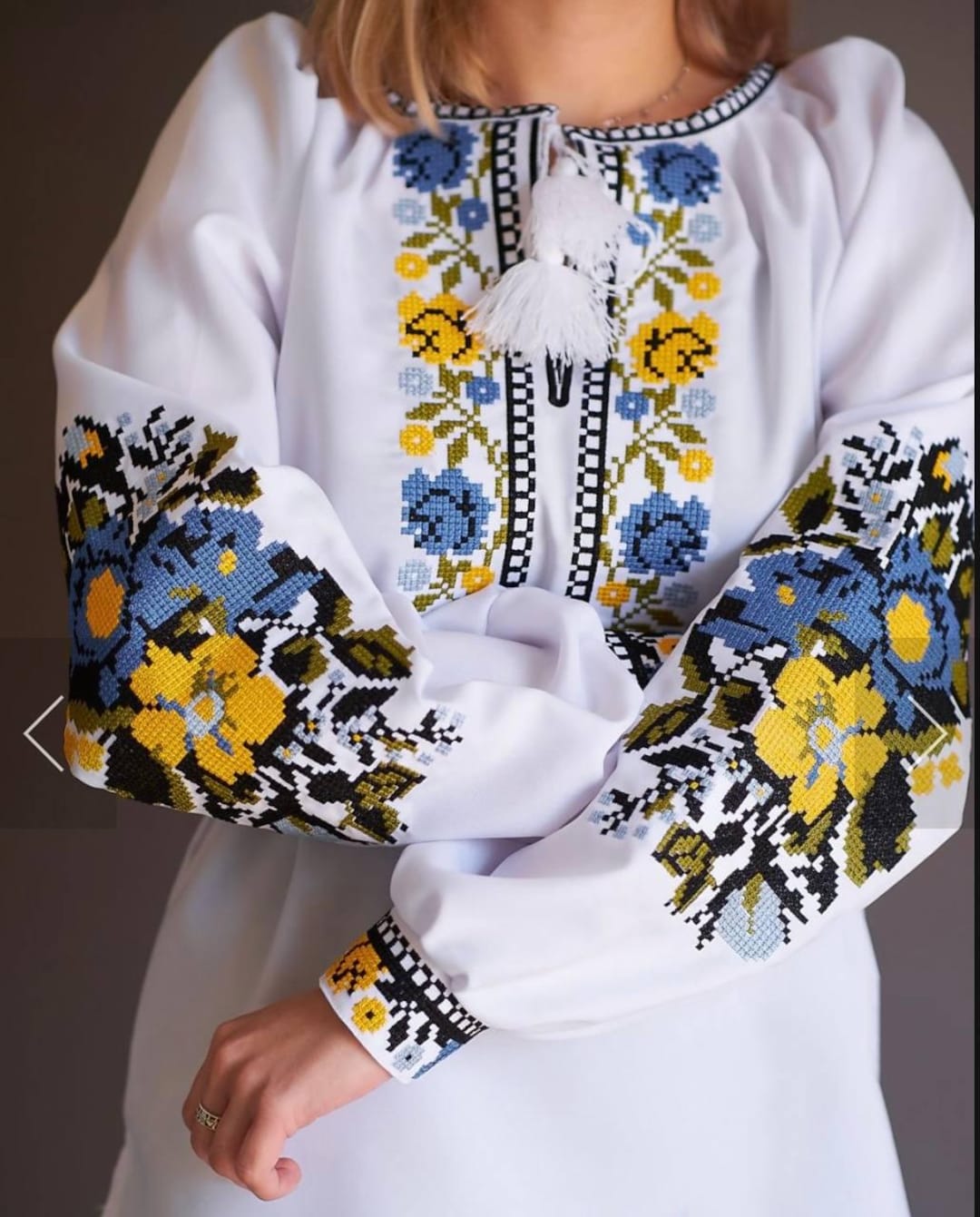 White Ukraine Embroidery Blouse,vishivanka,embroidered Ukraine ...