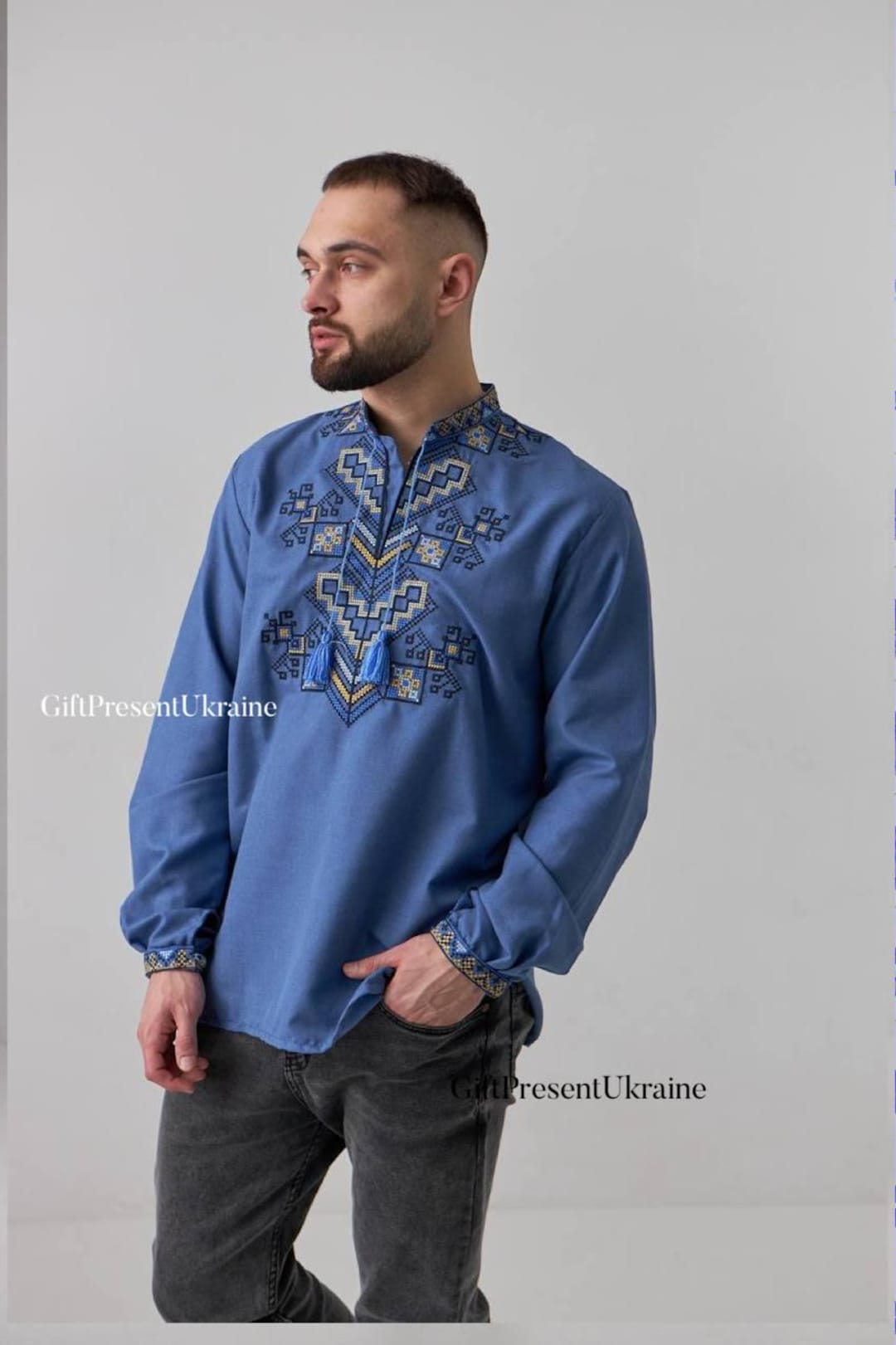 Ukrainian Embroidered Men Vishivanka,ukraine T-shirt,ukraine Men’s ...