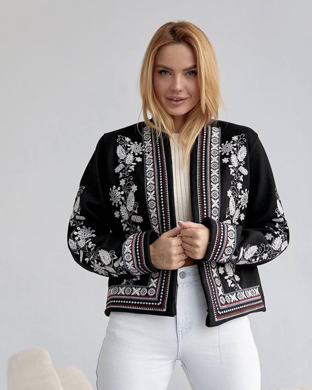 Ukrainian Embroidery,ukrainian Jacket,embroidered Jacket,national ...