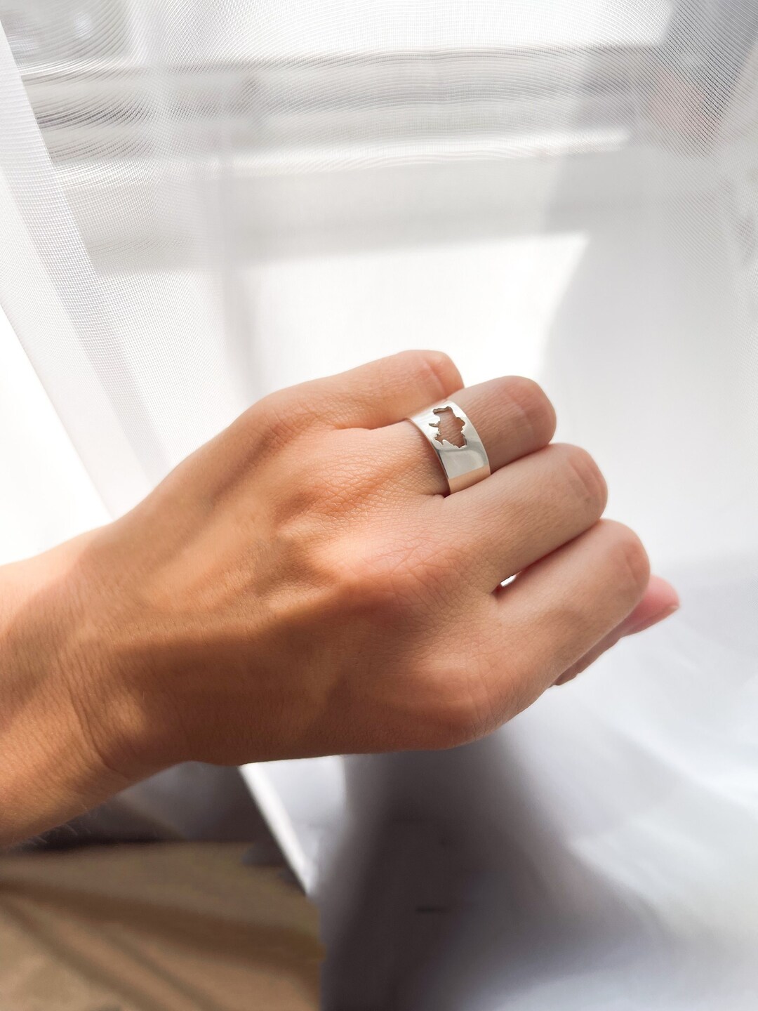 Angelina Jolie’s Silver Ring Map of Ukraine,ukraine Ring,rings Made in ...