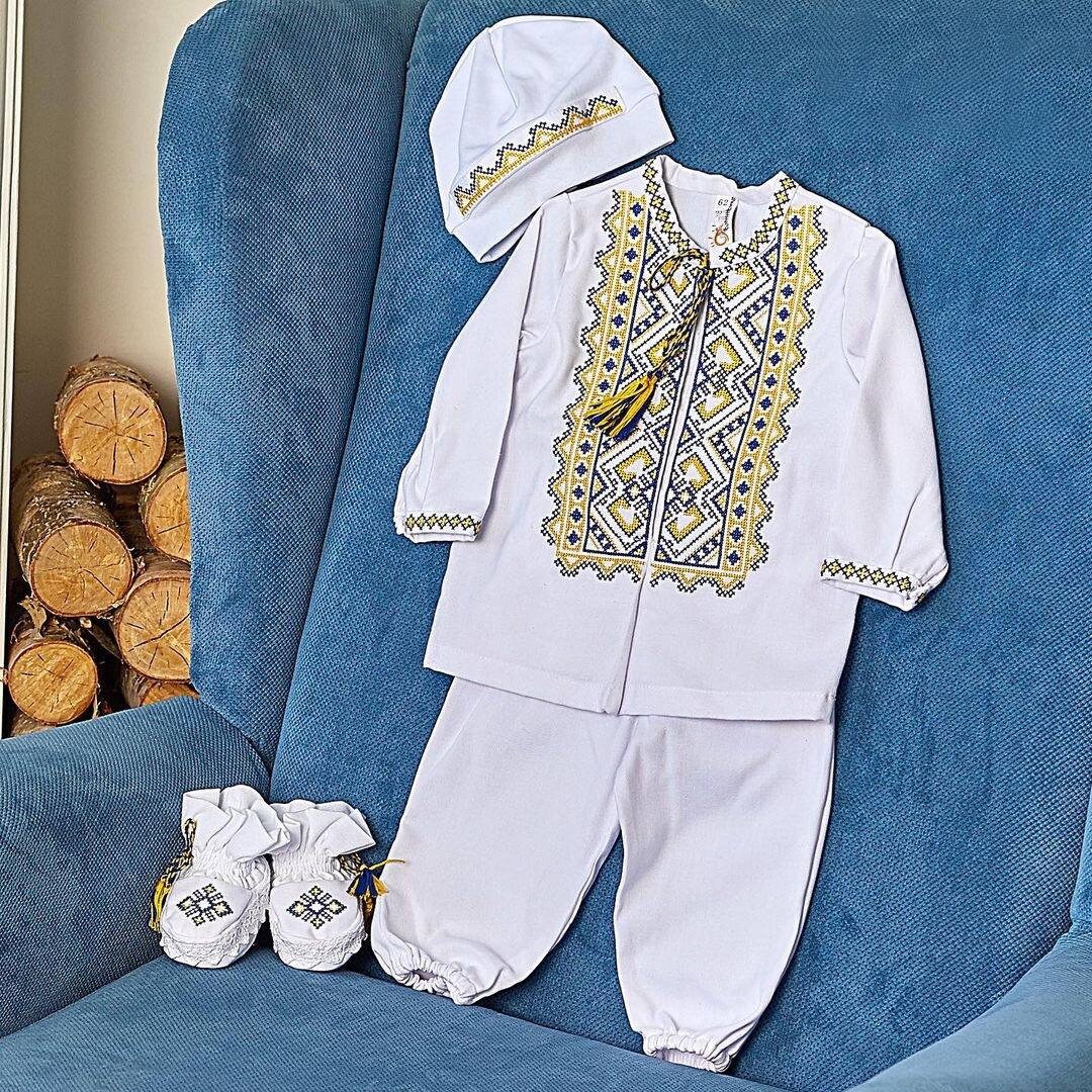 Vyshyvanka Baptism Outfit,ukraine Embroidery for Boy,newborn ...