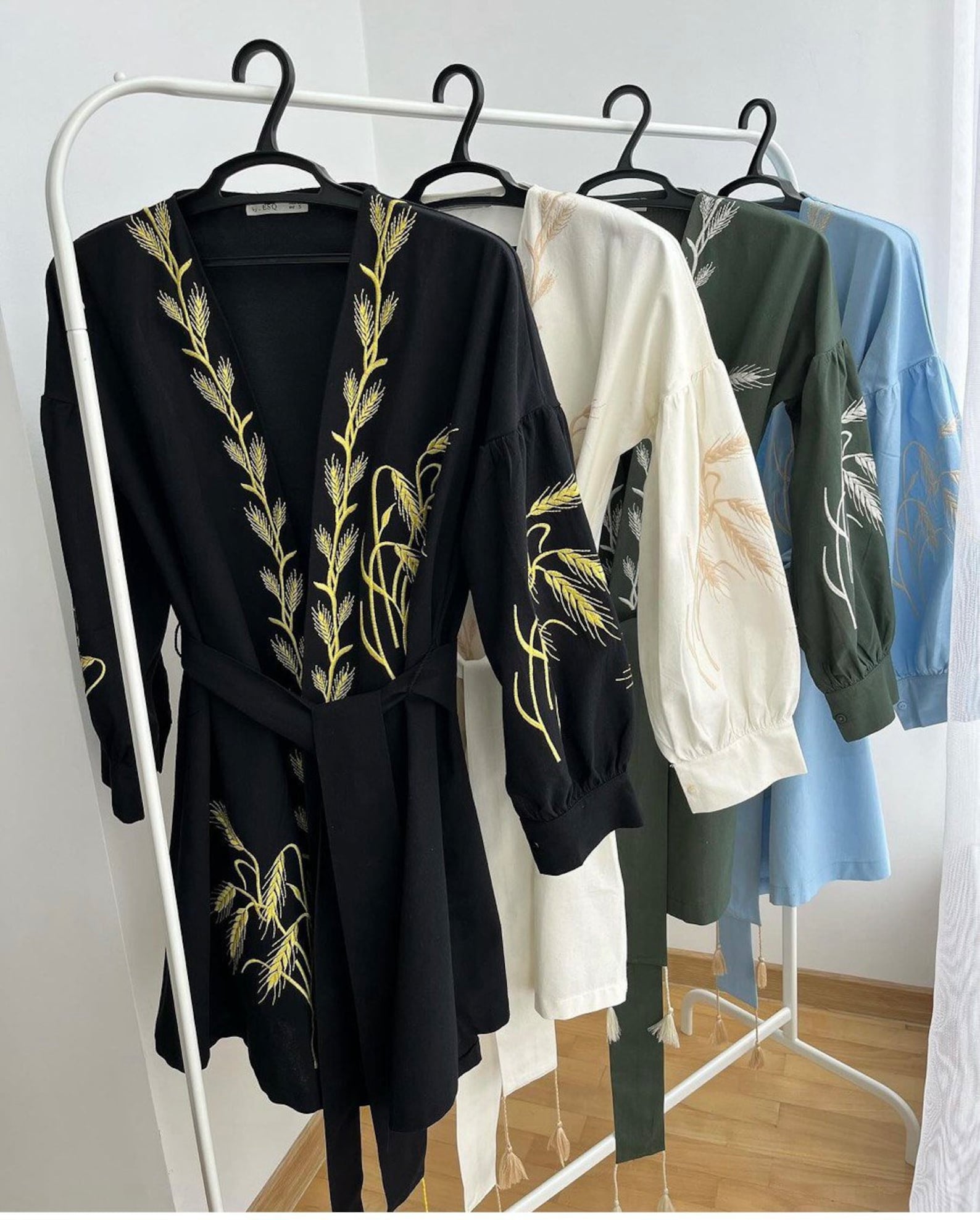 Ukraine White Wheat Dress,embroidery Spikelet Dress,handmade Ukraine ...