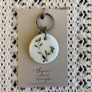 Handmade Gift With Pressed Flowers | Floral Key Ring | Gift for New ...