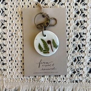 Key Ring With Real Ferns | Back to School Backpack Charm | New Driver ...