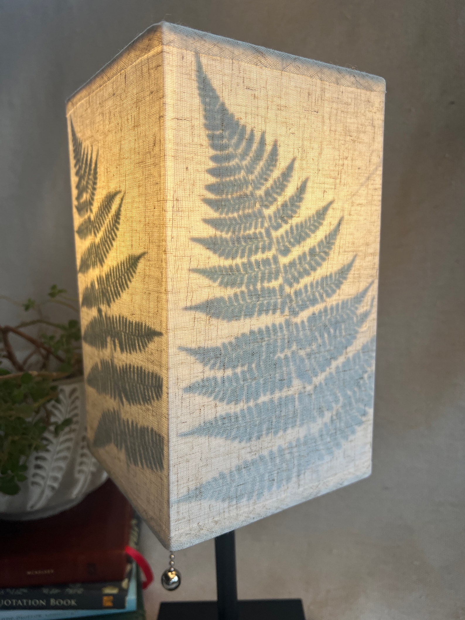 Desk Lamp With Real Pressed Ferns, Handmade Botanical Spring Decor ...