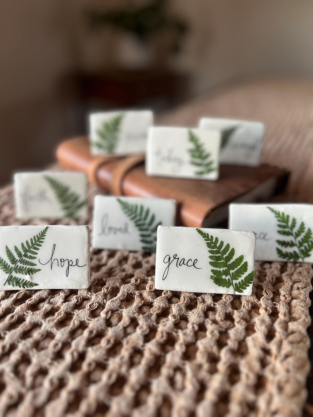 Personalized Word of the Year, Clay Word Tile, Handcrafted Motivational ...