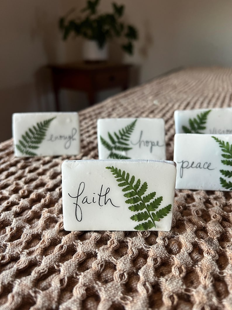 Personalized Word of the Year, Clay Word Tile, Handcrafted Motivational ...