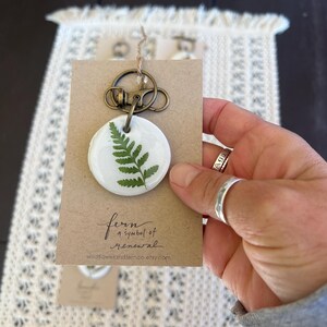 Key Ring With Real Ferns | Back to School Backpack Charm | New Driver ...