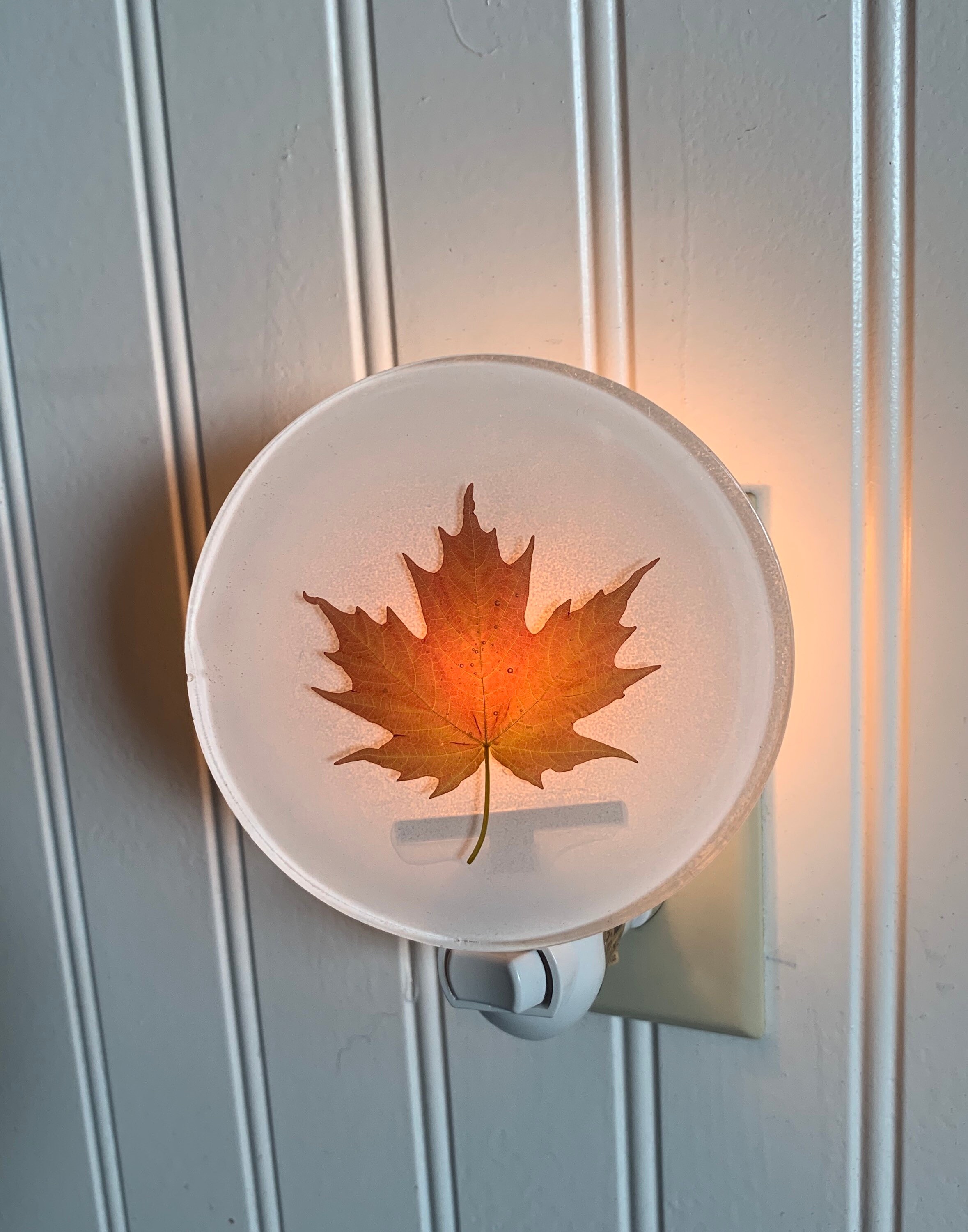 Fall Leaf Nightlight, Cozy Autumn Home, Woodland Nightlight, Fall ...