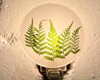 Cabin Style, Real Fern Nightlight, Pressed Fern Nightlight, Woodland ...