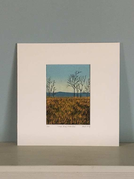 Original Limited Edition Lino Print Scottish Landscape | Etsy