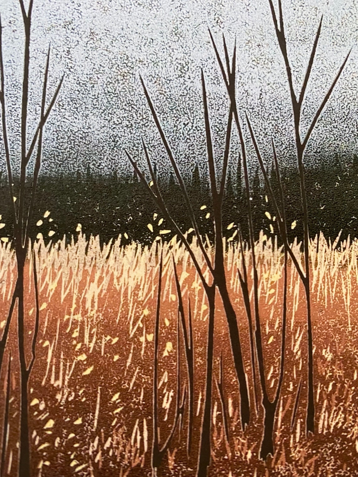 Linoldruck Linoldruck Linoldruck Kunst Landschaft Druck | Etsy