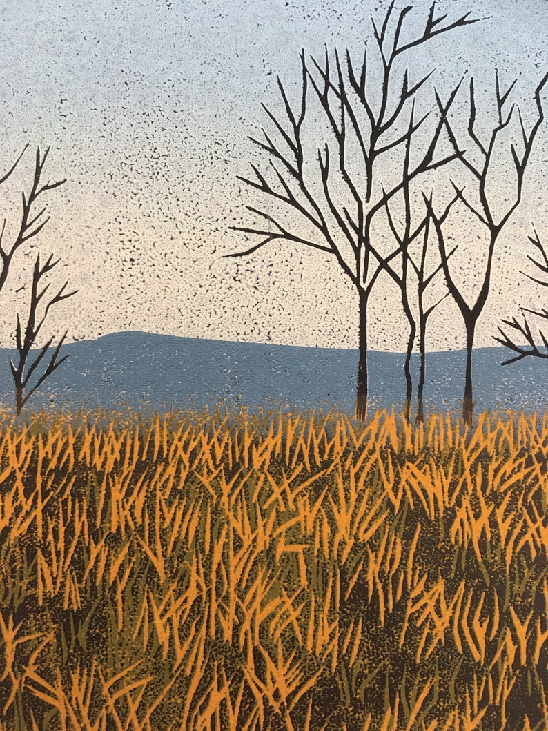 Original Limited Edition Lino Print Scottish Landscape - Etsy