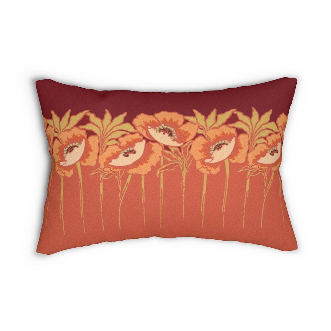 Poppy Pillow, William Mairs, Frieze, Floral Pattern, Pastel Colors ...