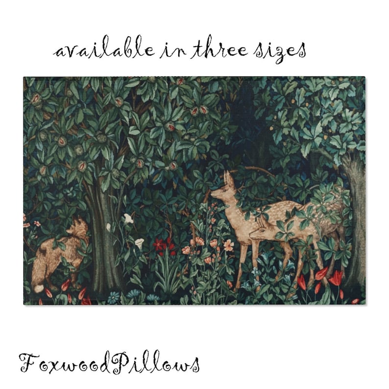 Deer Rug Forest Animal Rug Fox Area Rug Woodland Rug - Etsy