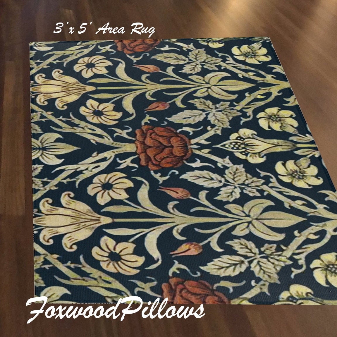 Floral Area Rug William Morris Rug Sale Rug Arts Crafts - Etsy