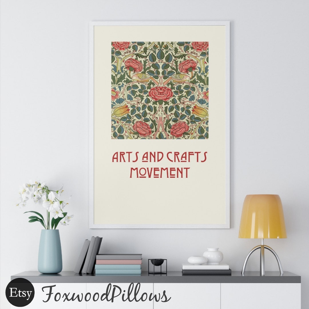 Arts and Crafts Movement Poster, Rose Pattern, William Morris, William ...