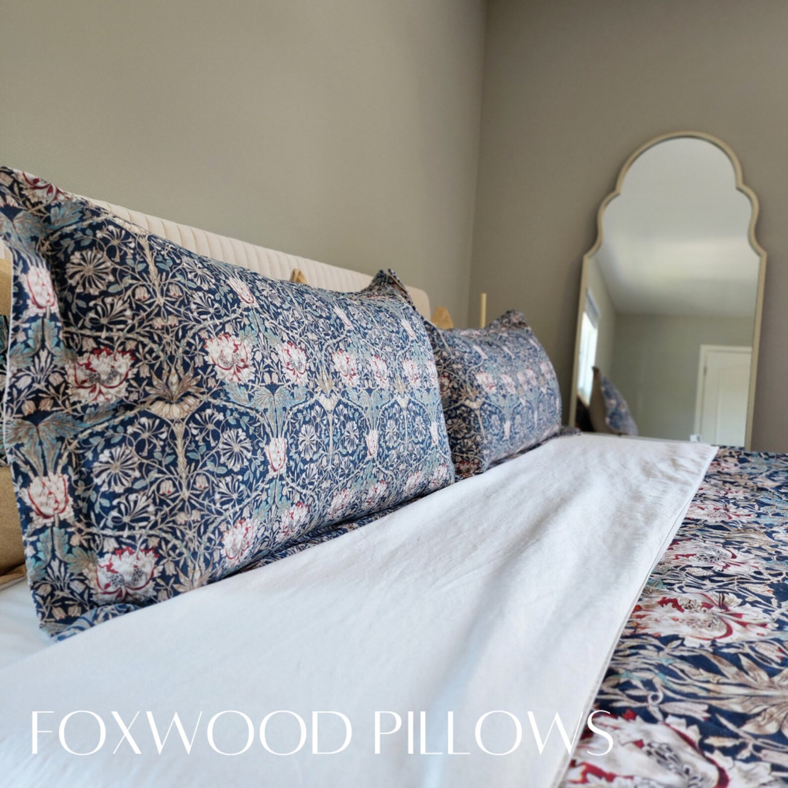 Blue Floral Duvet Cover William Morris Bedding Blue | Etsy