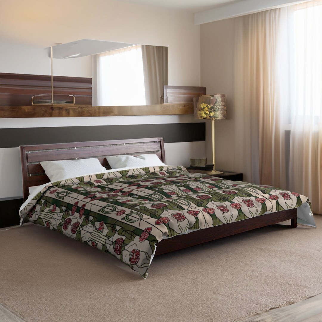 Glasgow Rose Comforter: Art Nouveau Scottish Bedding - Etsy